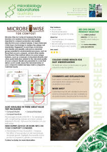 Composts tests - Microbiology Laboratories Australia