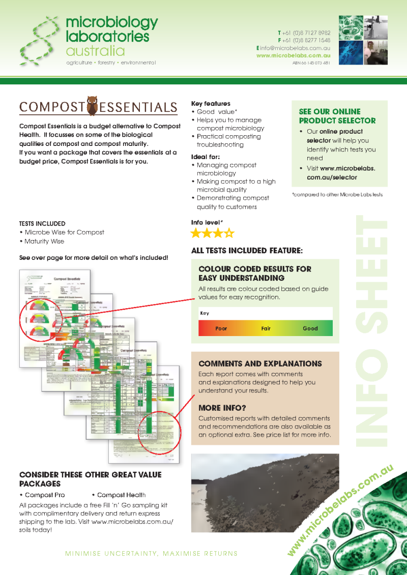 Compost Essentials - with Sampling Kit - Microbiology Laboratories ...